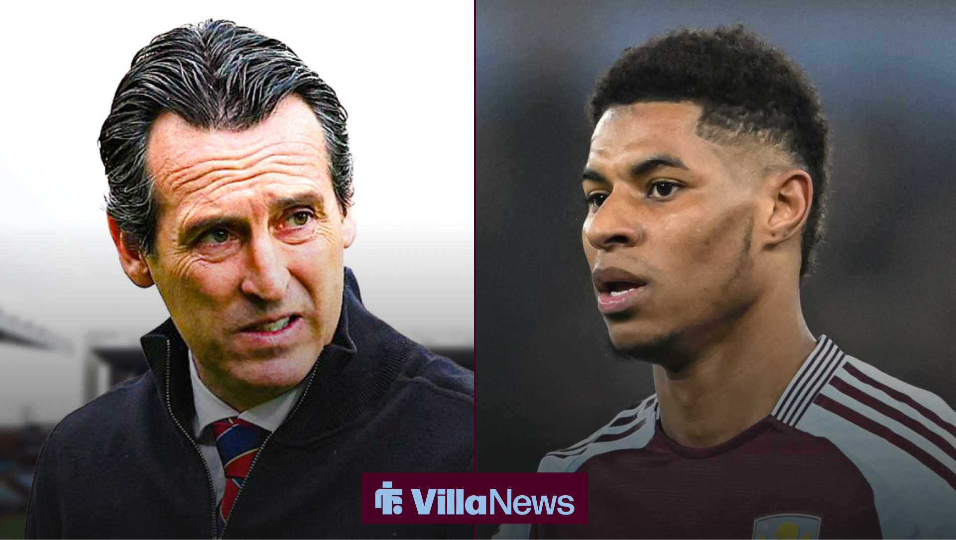 Marcus Rashford reacts as Aston Villa confirm official transfer news