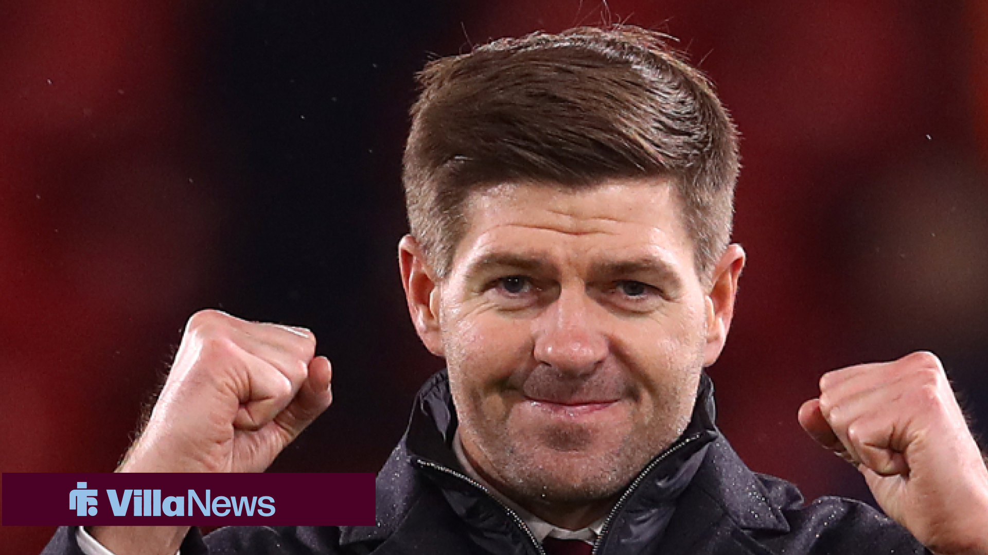 Steven Gerrard reacts as five-year Aston Villa contract announced